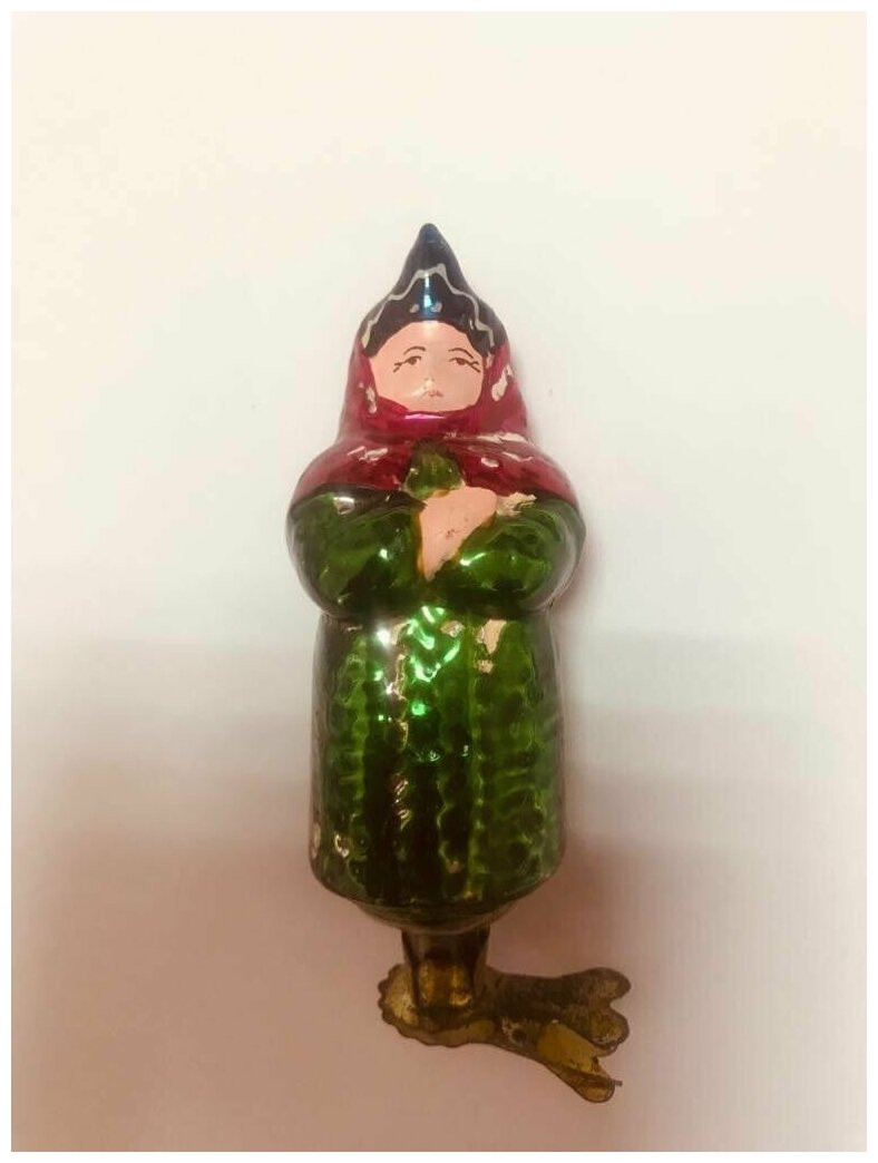Елочная игрушка Бабариха ( Сказка о царе Салтане) амальгама СССР Винтаж из СССР