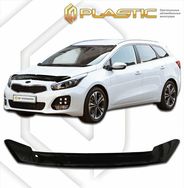Дефлектор капота для Kia Ceed SW 2012-2018 Classic черный