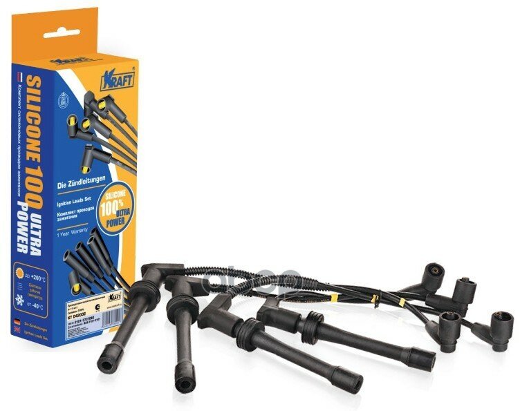 Провода зажигания в/в (компл.) (силикон 100%) Kraft арт. KT 042021