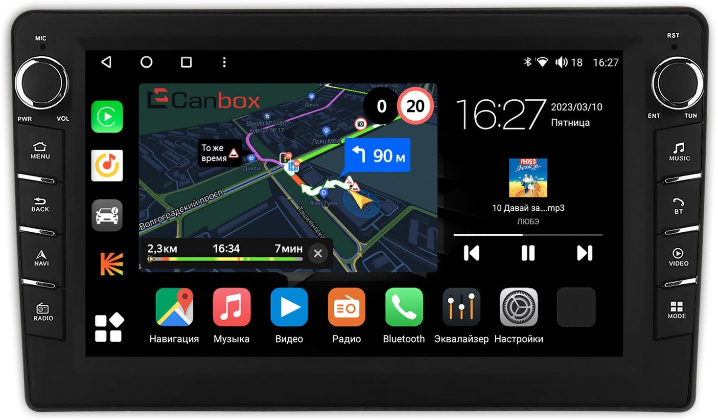 Штатная магнитола Honda Pilot 2002-2005 Canbox M-Line 7831-9-1145 Android 10 (4G-SIM, 2/32, DSP, IPS) С крутилками