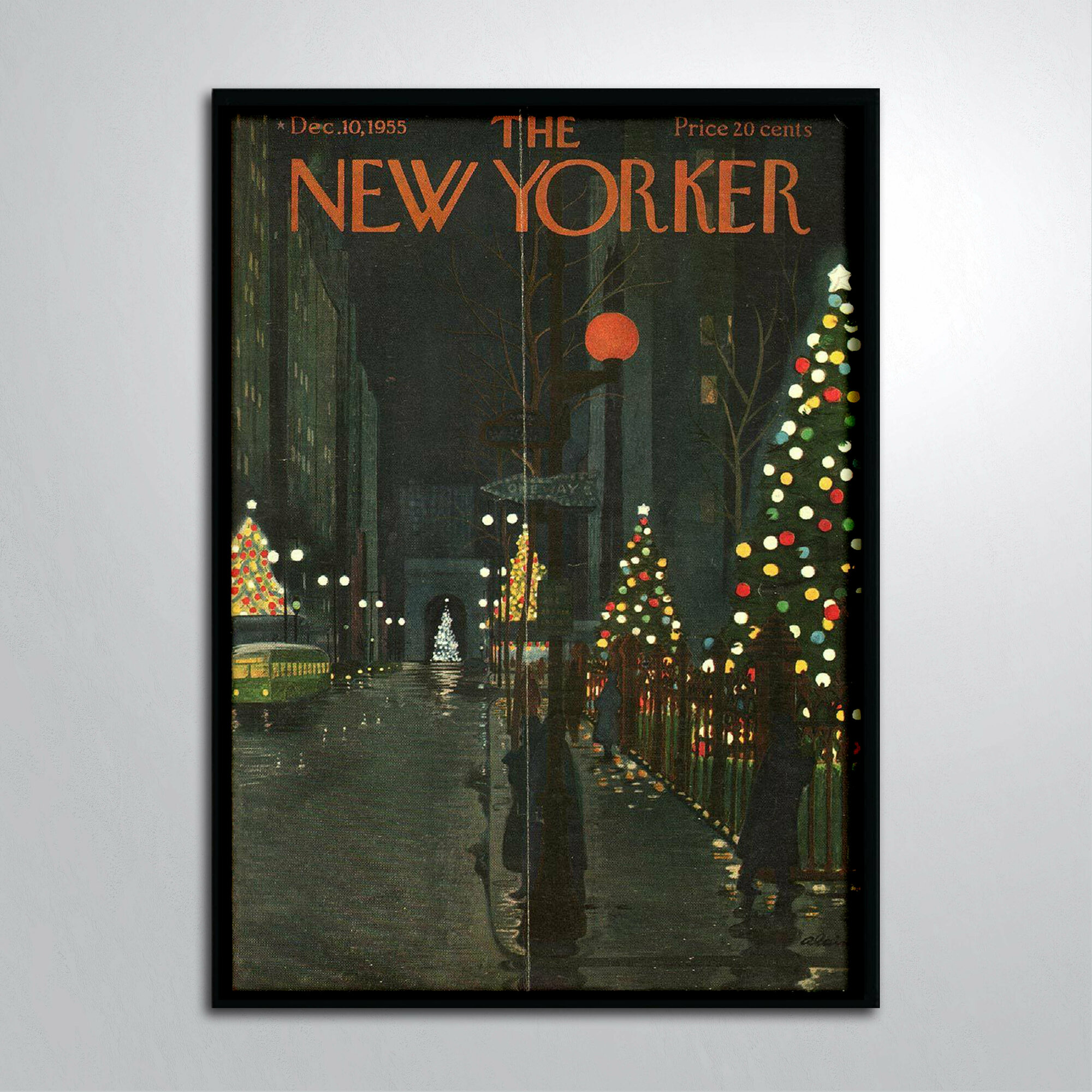 Постер в раме/Постер для интерьера/Плакат Винтажный Журнал Нью Йоркер The NEW YORKER 10 декабрь 1955г