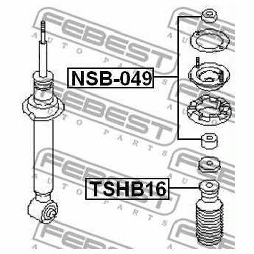 Втулка амортизатора Febest nsb049