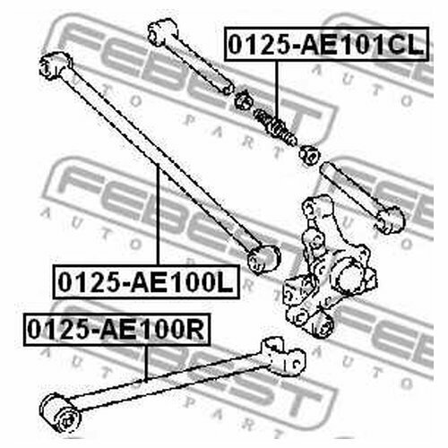 Сайлентблок рычага подвески Febest 0125-AE101CL для Toyota Corolla (1991-2002)