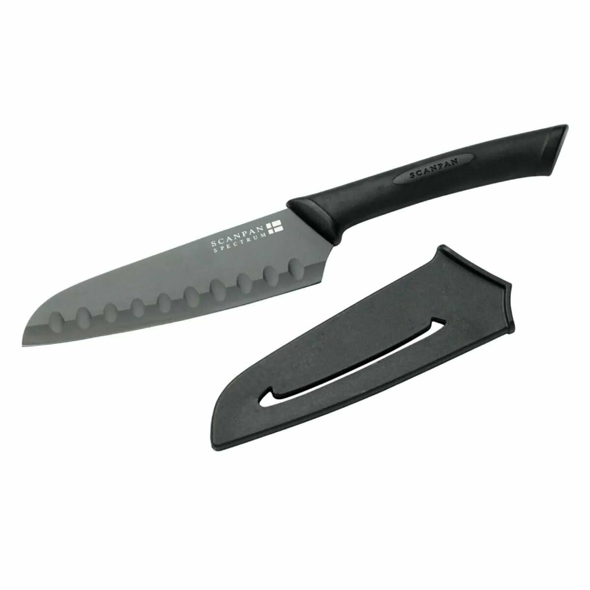 Нож кухонный SCANPAN Spectrum Santoku Knife, 14 см, нержавеющая сталь, цвет черный