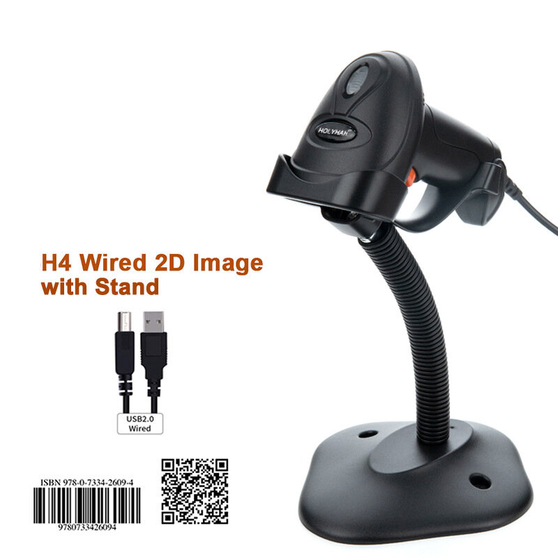 HOLYHAH H4B Bluetooth беспроводной 2.4G проводной 2D сканер штрихкодов