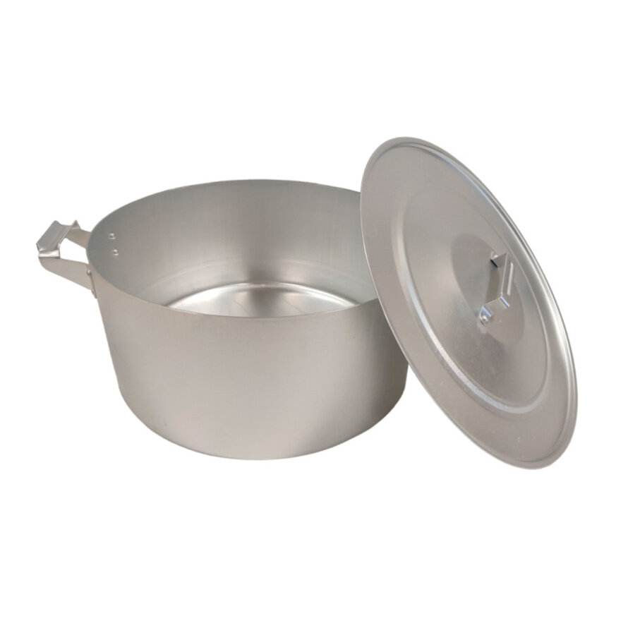 Кастрюля алюминиевая 30 л, с крышкой - для приготовления пищи в домашних условиях или на профессиональной кухне.