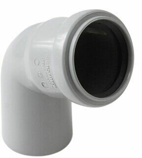 Отвод угол полипропиленовый канализационный диаметр 50 мм 87 градусов