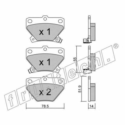Комплект тормозных колодок Fritech 4390