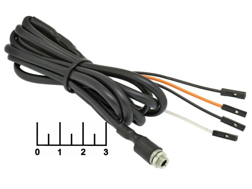 Переходник к автомагнитоле AUX /AUD 3.5 гнездо 1.5м (4pin)