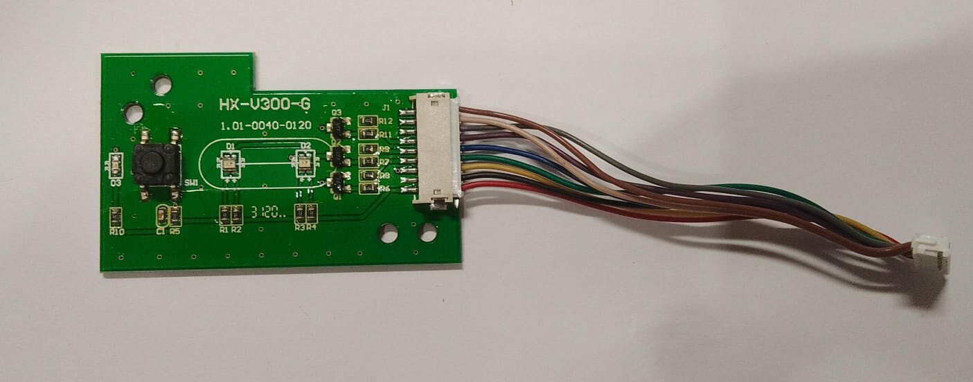 Плата с кнопкой управления (HX-V300-G 1.01-0040-0120) робота пылесоса DEXP (MMB-300)