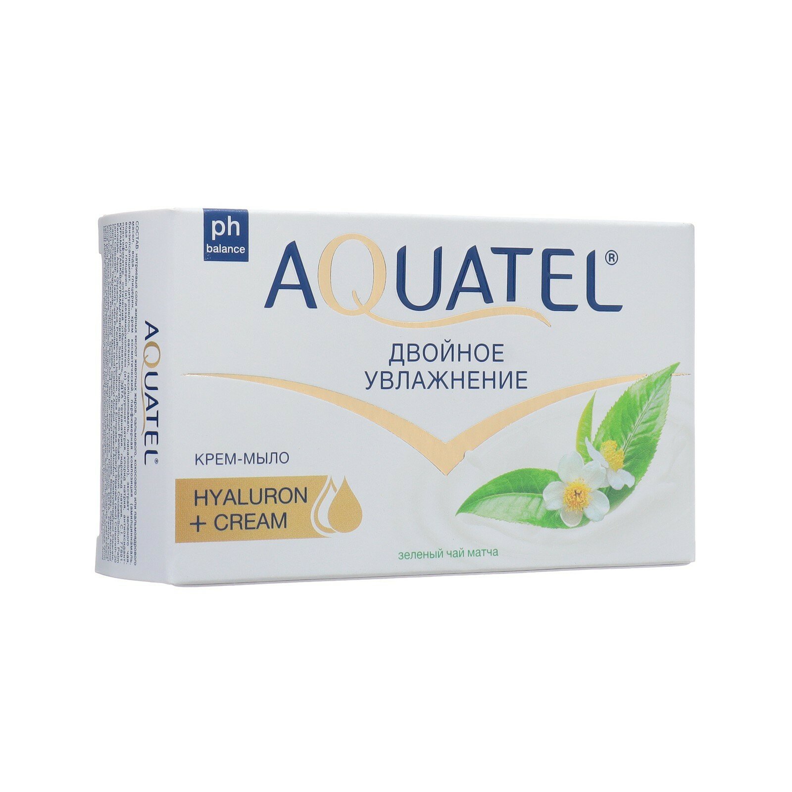 Крем-мыло твёрдое Aquatel 4*75г Зелёный чай Матча