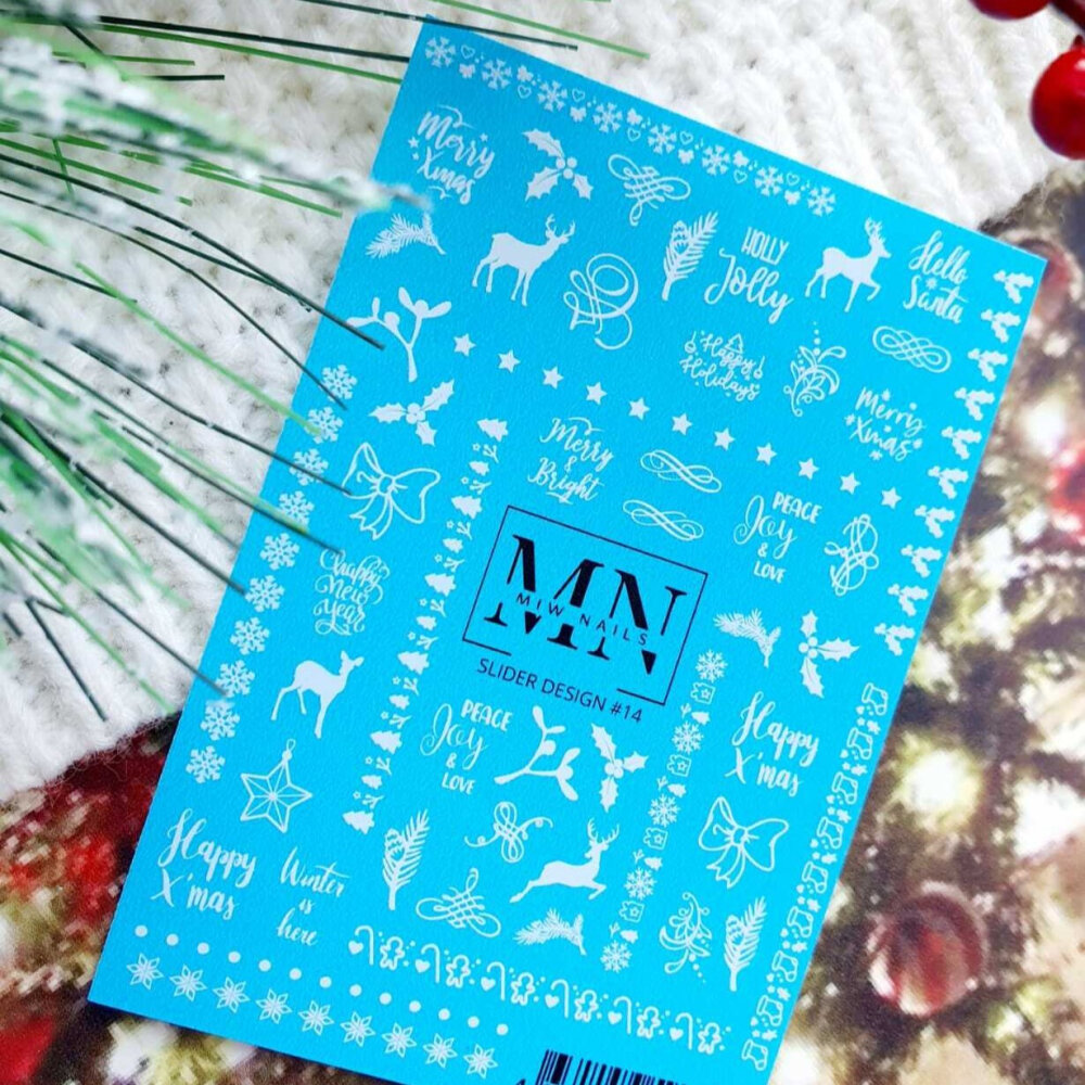 Слайдер-дизайн Miw Nails №14 белые
