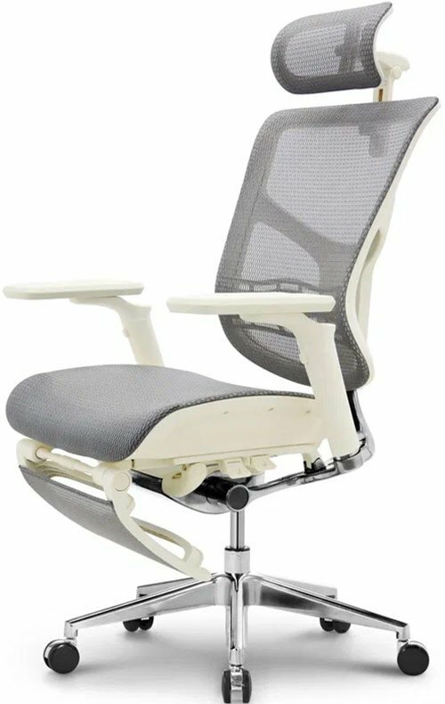 Качественное ортопедическое кресло Falto Star 2 LT GY, с выдвижной подножкой