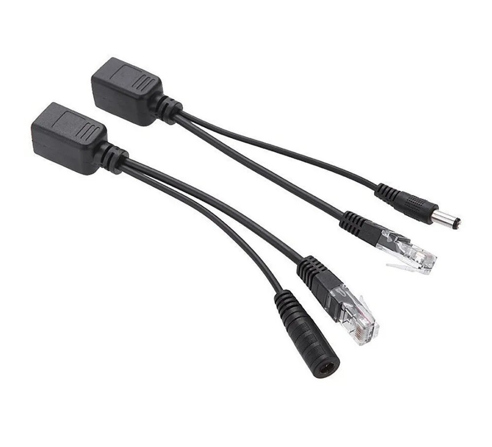 POE разветвитель 5В 12В 24В 48В 5,5*2,1мм Black-5pair