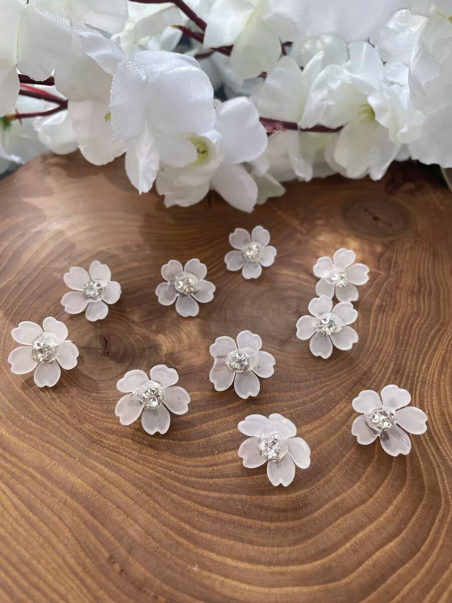 Декоративные мини заколки 10 шт