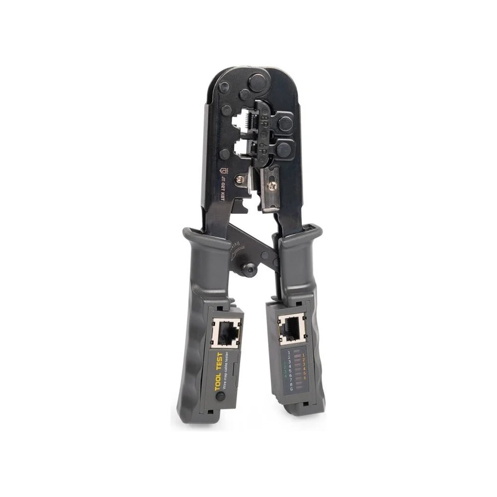 Пресс-клещи КВТ JT-02T для обжима RJ11, RJ12 и RJ45 разъемов - профессиональный инструмент для сетевых работ,