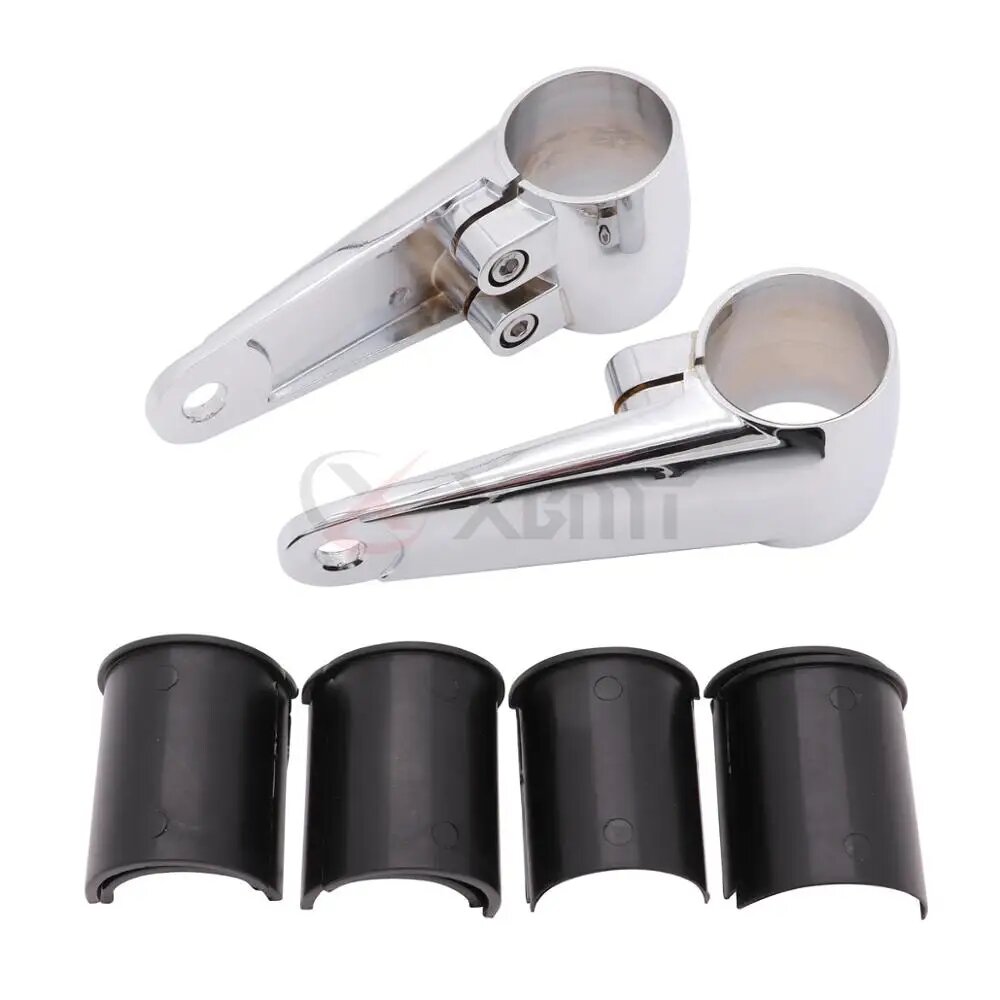 35 мм 39 мм 41 мм монтажный кронштейн для фар мотоцикла, вилка, регулятор ушей, Серебряный, Chrome