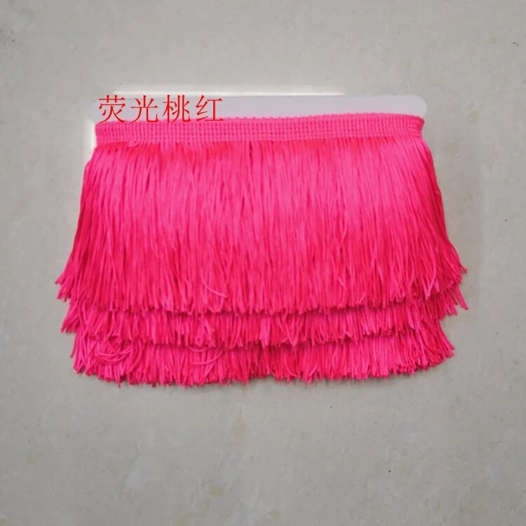 Полиэстровая бахрома с кисточками, кружевная отделка 10 м Розовый, Розовый