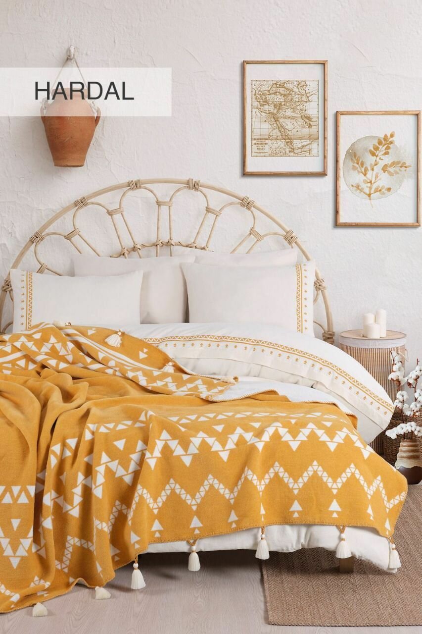 Комплект постельного белья с пледом Keops Hardal
