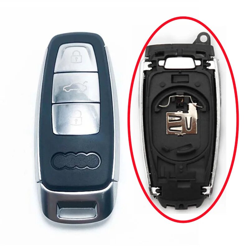 Корпус автомобильного ключа дистанционного управления 3 кнопки автомобильный Стайлинг для Audi A4 A6 Q5 Q7 TT 2019 замена ключа автомобильные аксессуары с необработанным лезвием ключа A