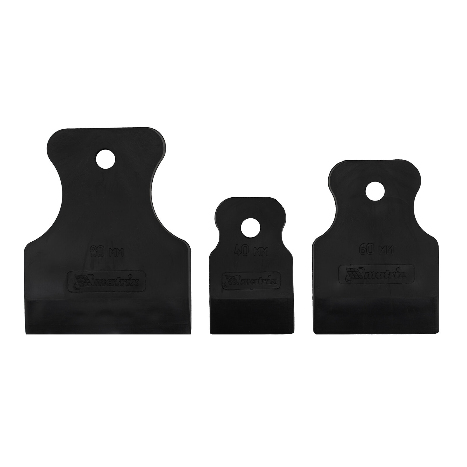 Набор шпателей MATRIX 40-60-80 мм, черная резина, 3 шт (858285)