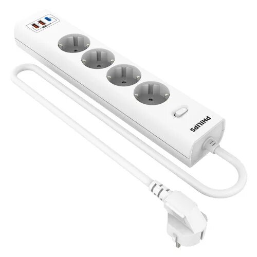 Сетевой фильтр Philips CHP8246WB/51, 3м, белый