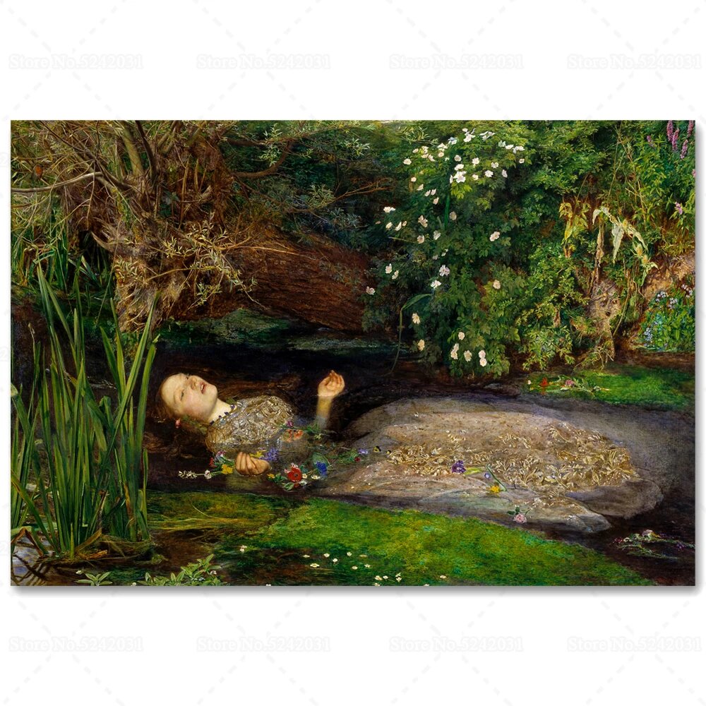 Картина на холсте "Офелия" Dunder Mifflin 45x65cm Unframed