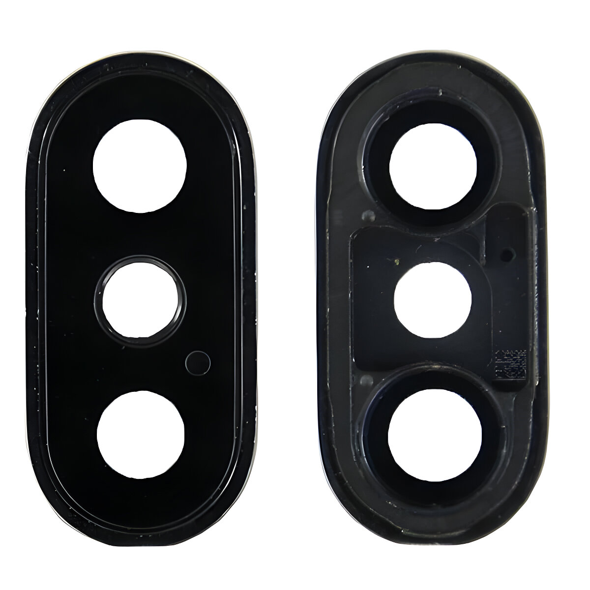 Стекло основной камеры для смартфона Apple iPhone X в сборе с рамкой Черный