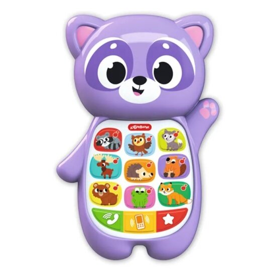 Музыкальная игрушка Азбукварик 4630027295163 Смартфончики-зверята Алло, Енотик