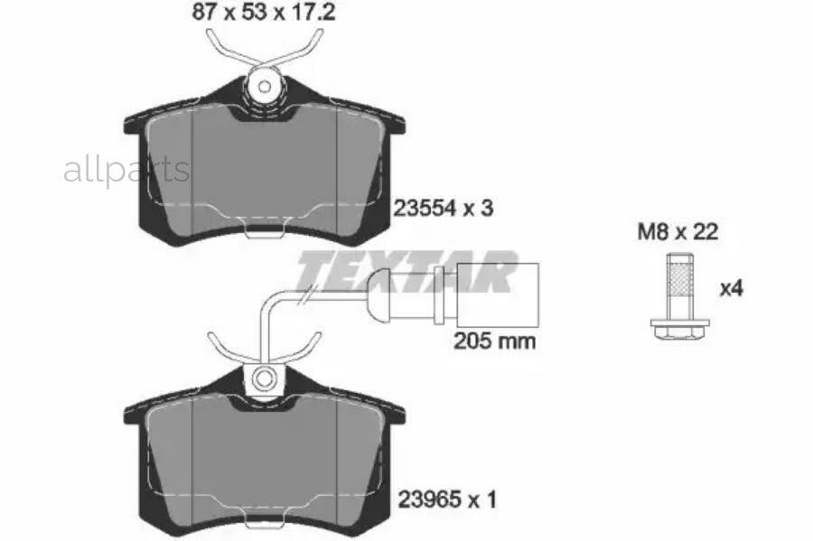 TEXTAR 2355403 Колодки тормозные дисковые к т 4 шт.