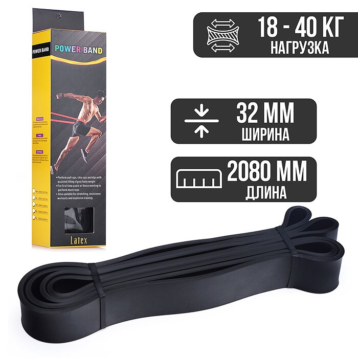 Эспандер спортивный, латексный, универсальный, от 18 до 40кг