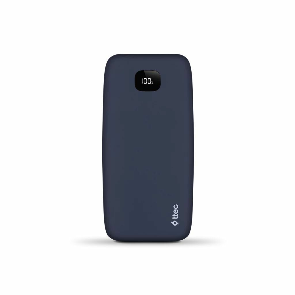 Внешний аккумулятор TTEC ChargeUp Pro LCD 20.000mAh PD 20W Powerbank. Цвет: темно-синий
