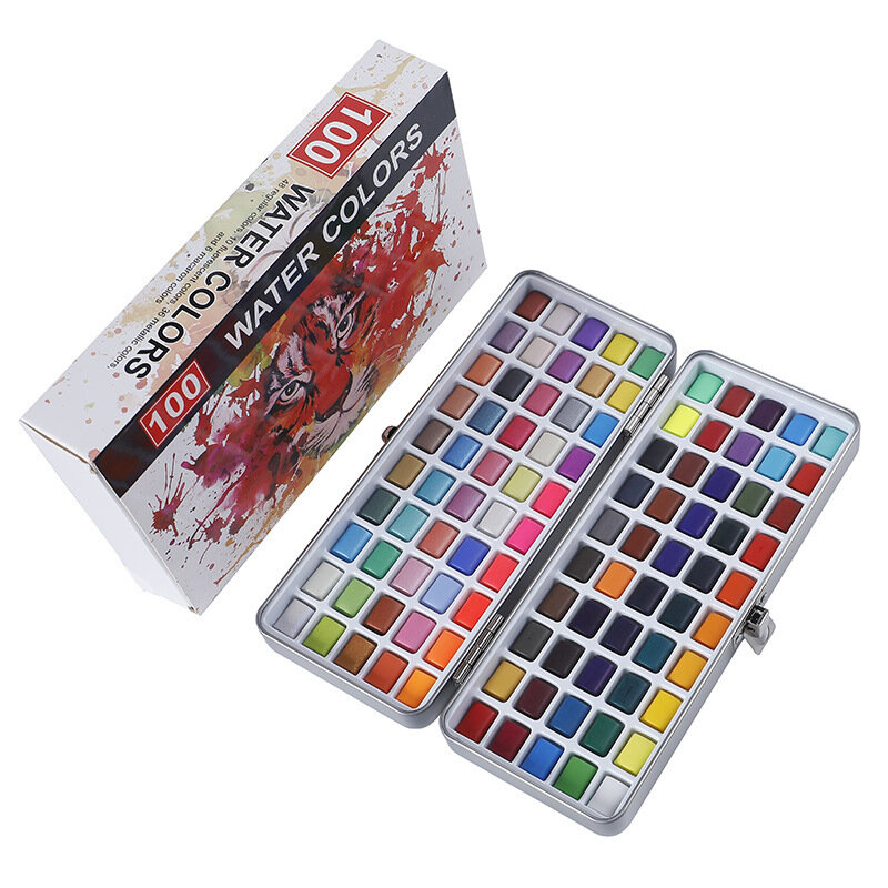 Большой набор акварельных красок 100 цветов -kpa