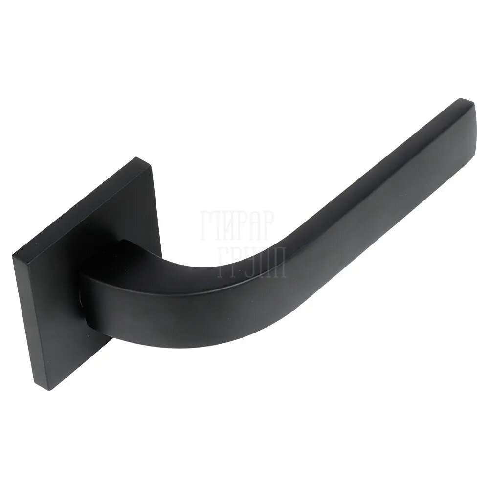 Дверная ручка на квадратной розетке ADDEN BAU "COMET" S-546 черный