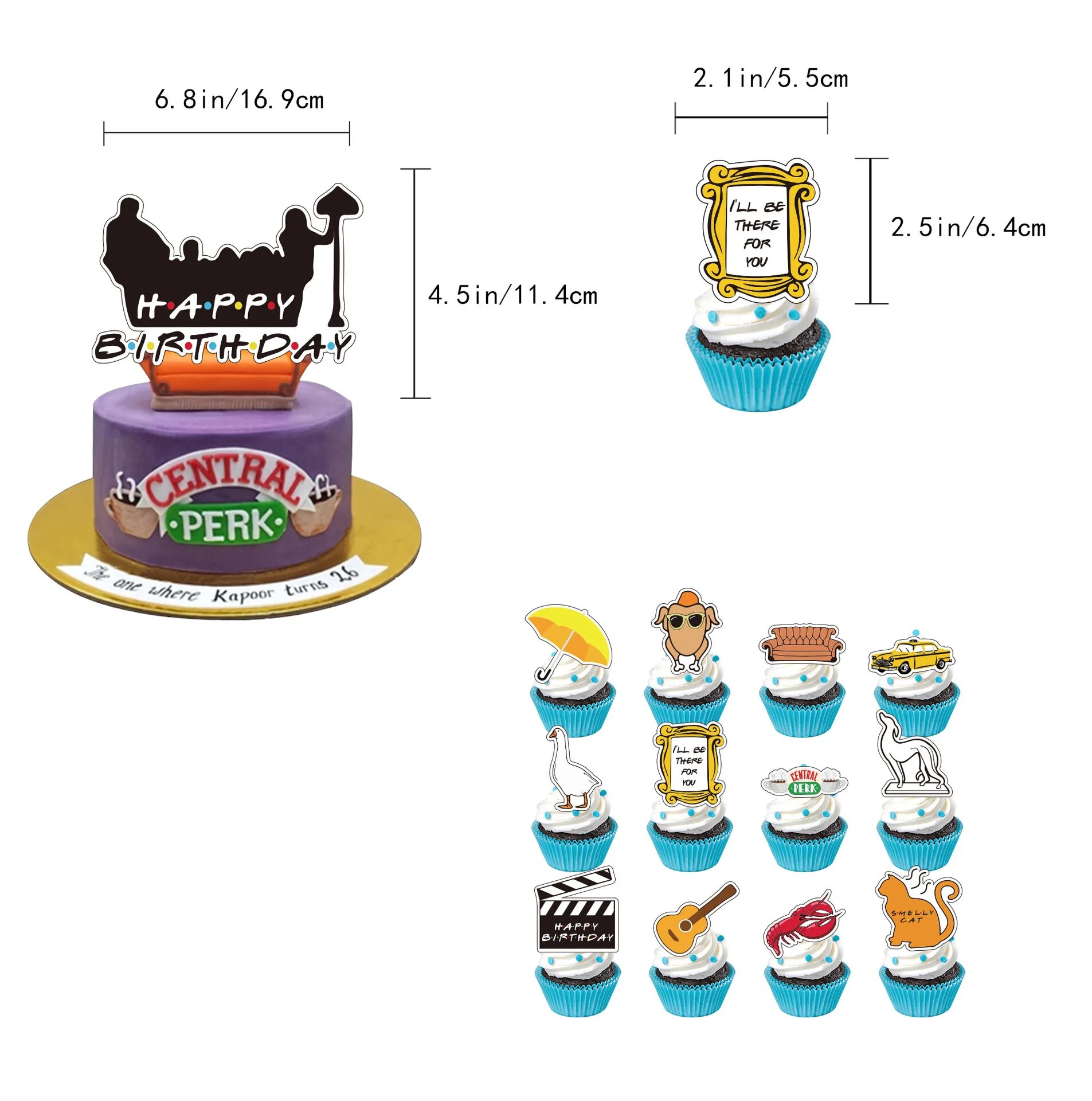 Набор для торта Friends, 13 шт. cake topper