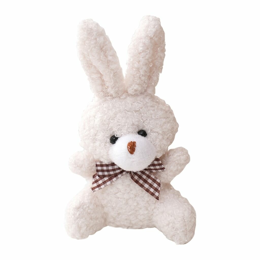 Симпатичный плюшевый кролик-подвеска-белый