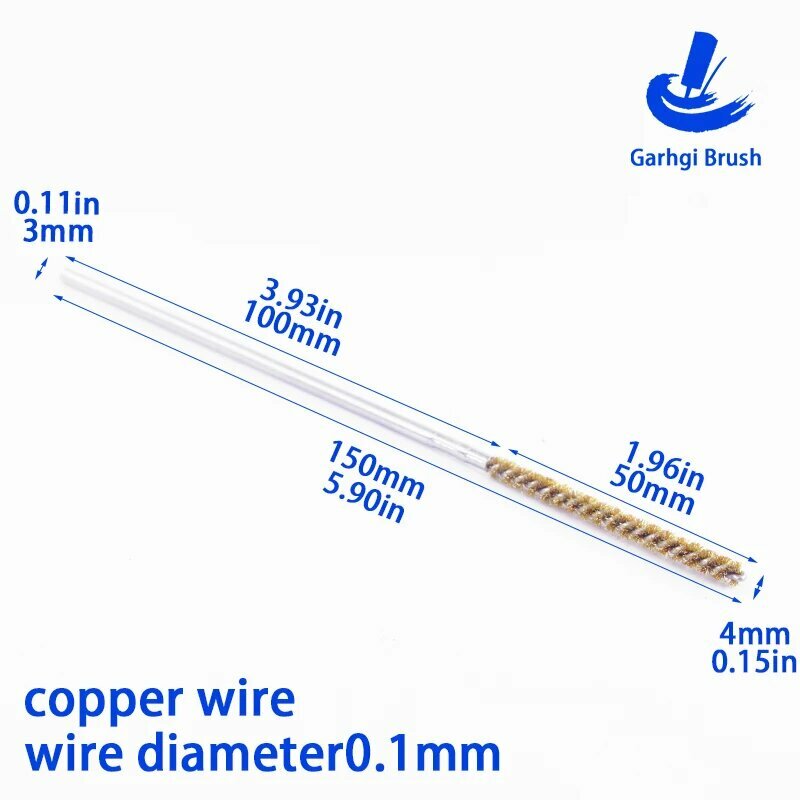 Щетка Garhgi из медной проволоки, диаметр 0.1 мм, 100-150 мм