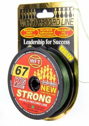 Леска плетёная WFT KG STRONG Green 250/039