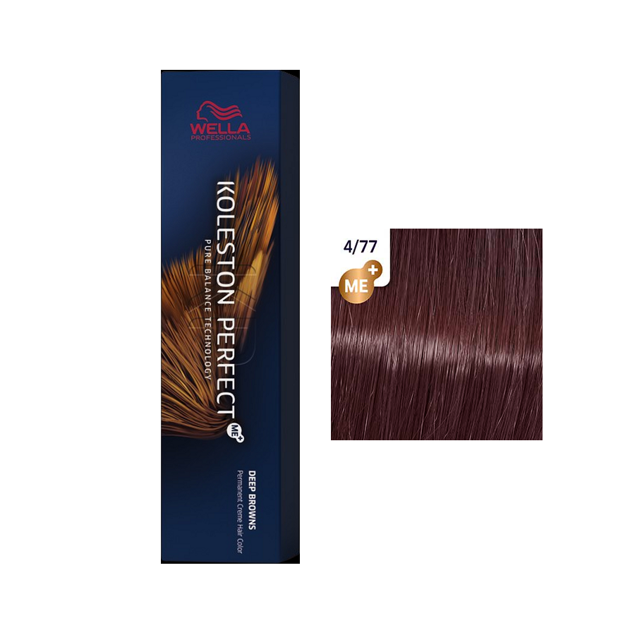 Wella Koleston Perfect ME+ 4/77 - Стойкая краска горячий шоколад 60 мл
