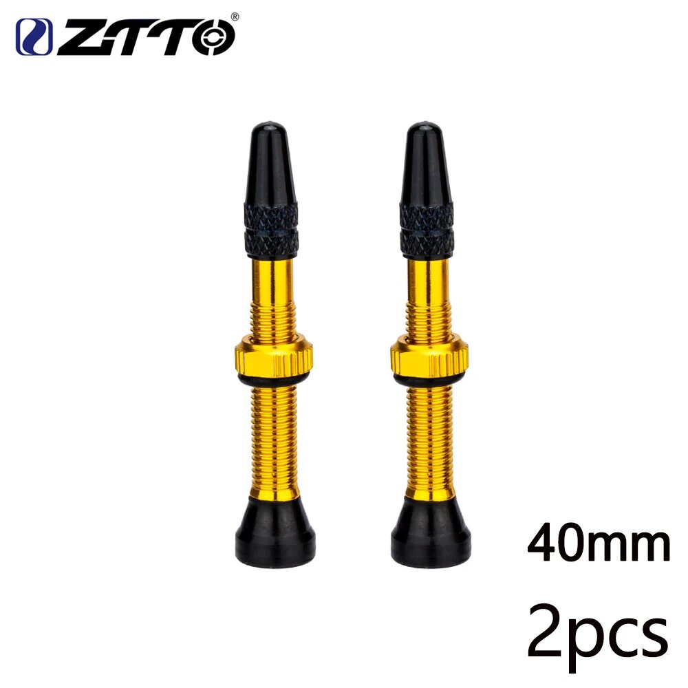 ZTTO 2 шт. велосипедный F/V ниппель для бескамерных шин 40 мм 60 мм 80 мм клапаны для обода горного и дорожного велосипеда ЧПУ латунный ниппель для обода