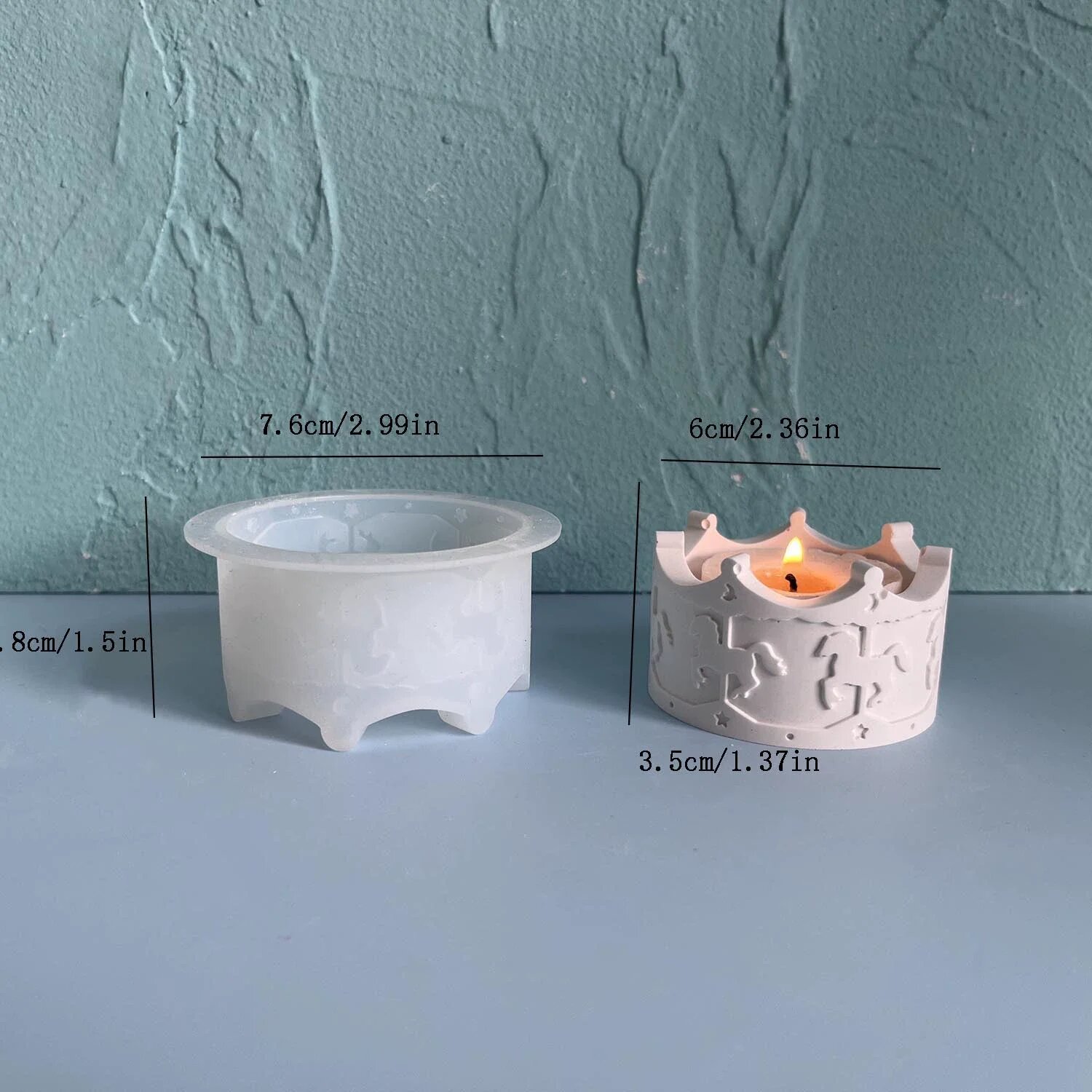 Форма для отливки карусели из силикона XMSJ round mold