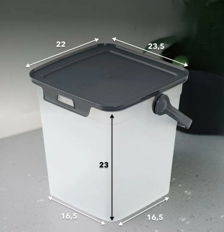 Контейнер для стирального порошка Полимербыт Smart 6,5л (прозрачный) С6930100