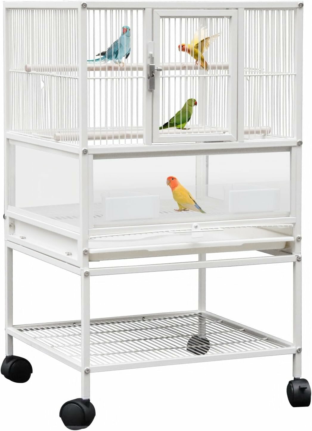 Клетка для птиц Съемная передвижная стойка / Клетка для попугаев из кованого железа
