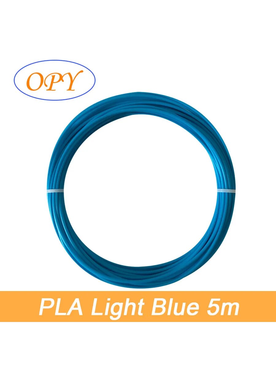 Пластик для 3D-принтера и 3D-ручки PLA 5м 1,75мм Голубой Высокоскоростная печать