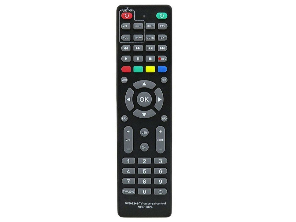 Пульт универсальный для ресивера DVB-T2+3-TV VER.2024 Huayu