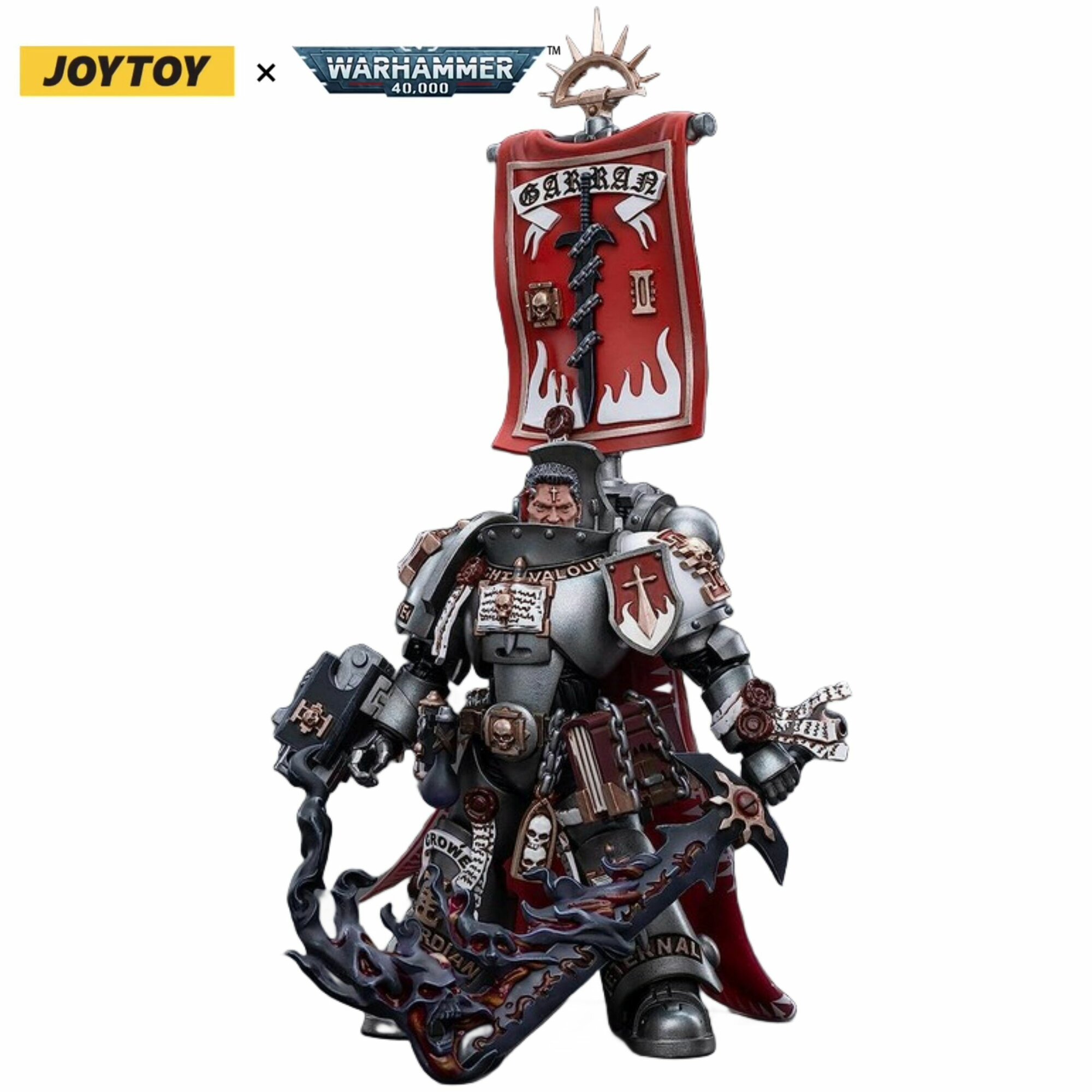 Подвижная фигурка JOYTOY Warhammer 40000 Grey Knights Castellan Crowe BRW0124-E