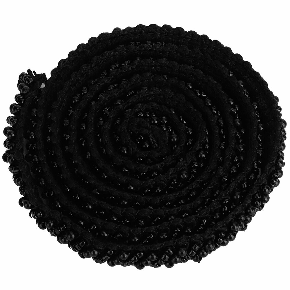 1 -ярдовая жемчужная лента лента DIY ручной одежды из вышитых швейных аксессуаров (1см черная косой жемчужина)