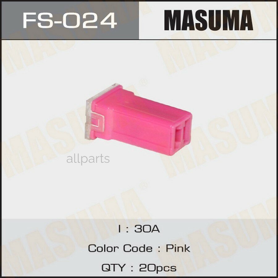 MASUMA FS-024 предохранитель силовой! 30A розовый\