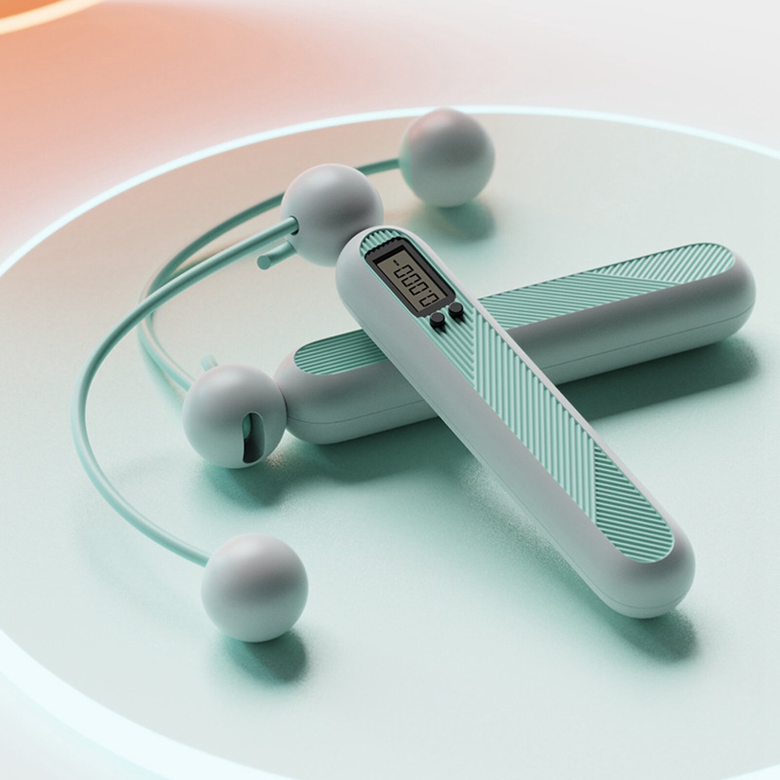 Цифровая счетная скакалка скакалка со счетчиком для фитнеса, скульптуры тела, синяя длинная веревка