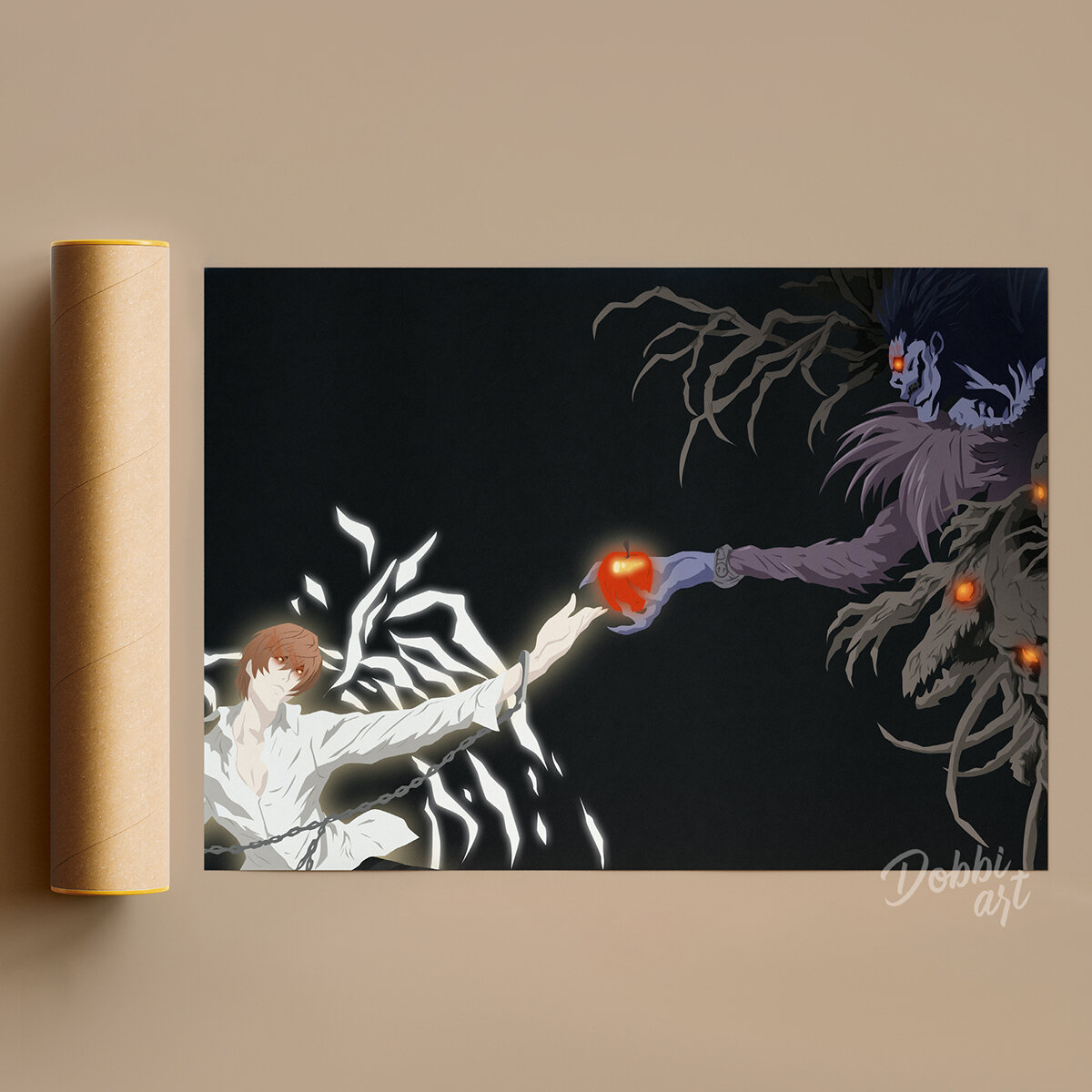 Постер Тетрадь смерти 30х40 см без рамы/ Аниме Манга Death Note Лайт Рюк/ Постер для дома, интерьера, декор на стену/ Плакат интерьерный Аниме, подарок парню, девушке